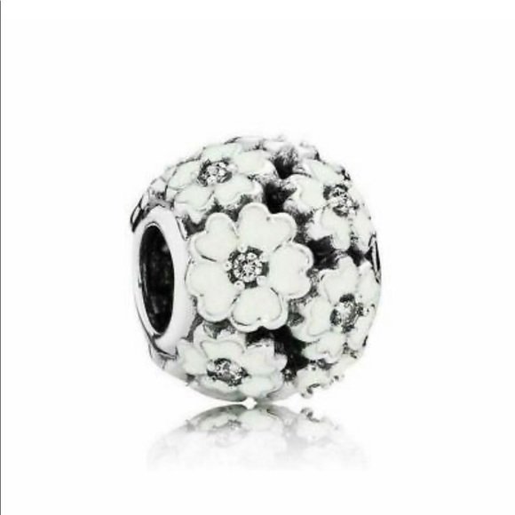 Pandora | Jewelry | White Flower Pandora Charm | Poshmark